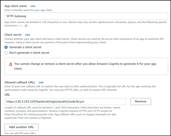 Integrating Amazon Cognito Authentication With Sftp Gateway V3 4 0