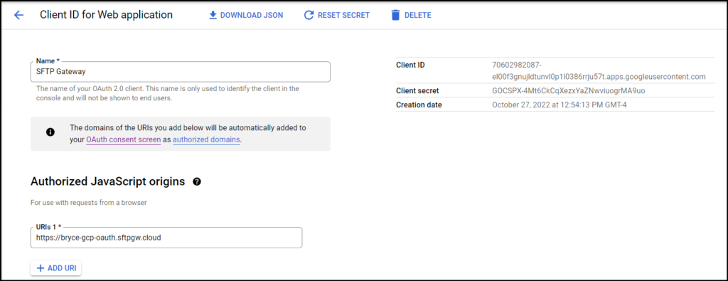Integrating Google Cloud Authentication with SFTP Gateway v3.4.0 ... Integrating Google Cloud Authentication with SFTP Gateway v3.4.0 ...
